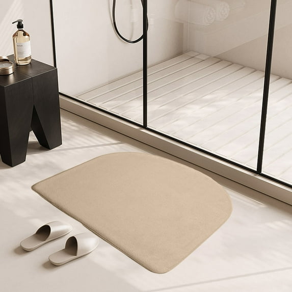 Memory Foam Bathroom Mat Non-Slip Absorbent Quick Dry Ultra Soft Velvet ...