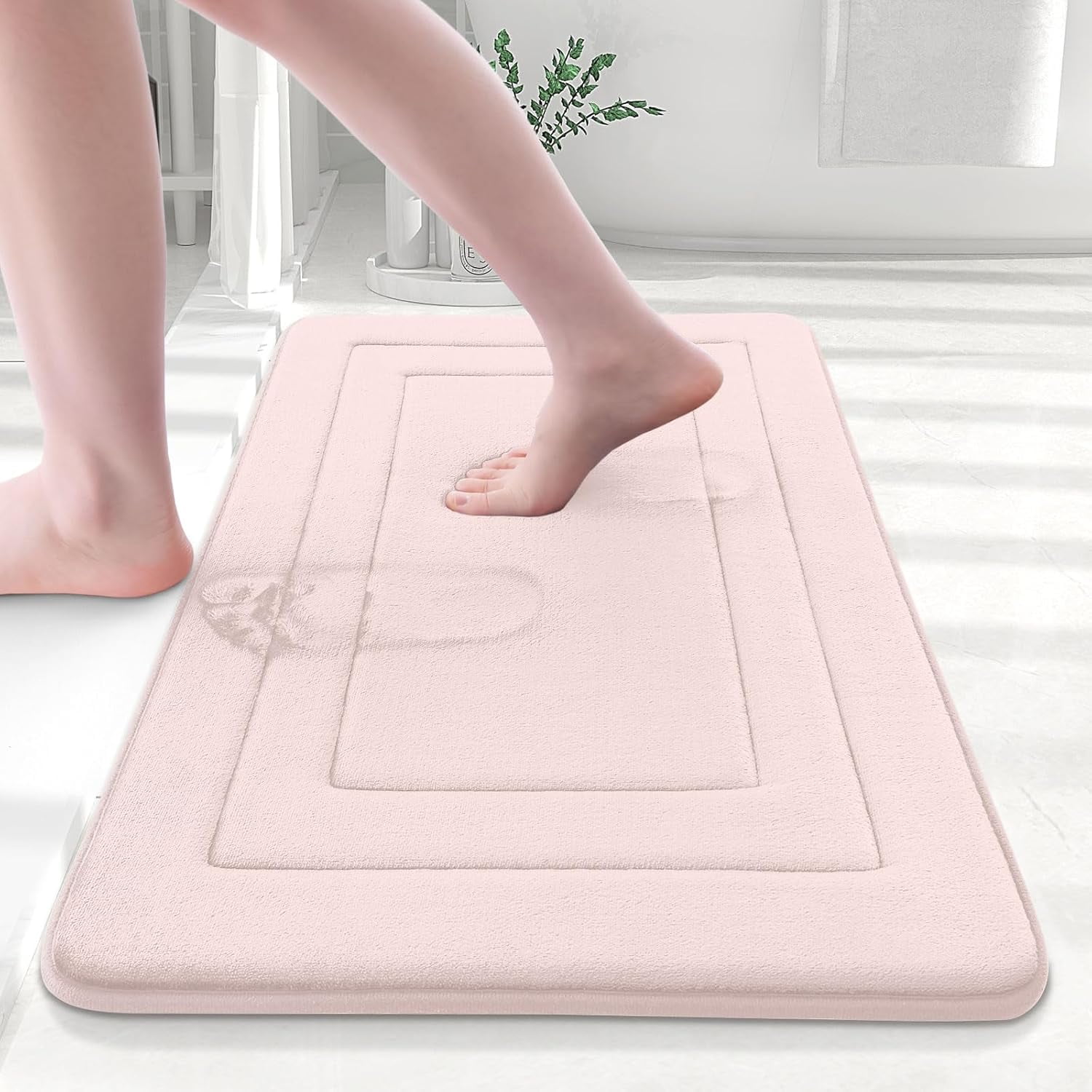 ZHIMEI-Memory Foam Bathroom Rug Mat 30x20, Ultra Soft and Absorbent ...