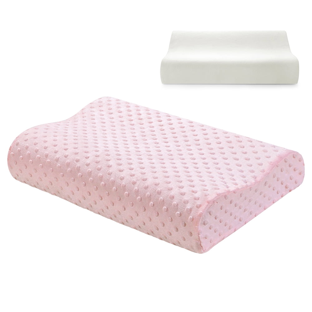Pink Memory Foam Orthopedic Cervical Pillow, Contour Neck Support, 19.7 ...