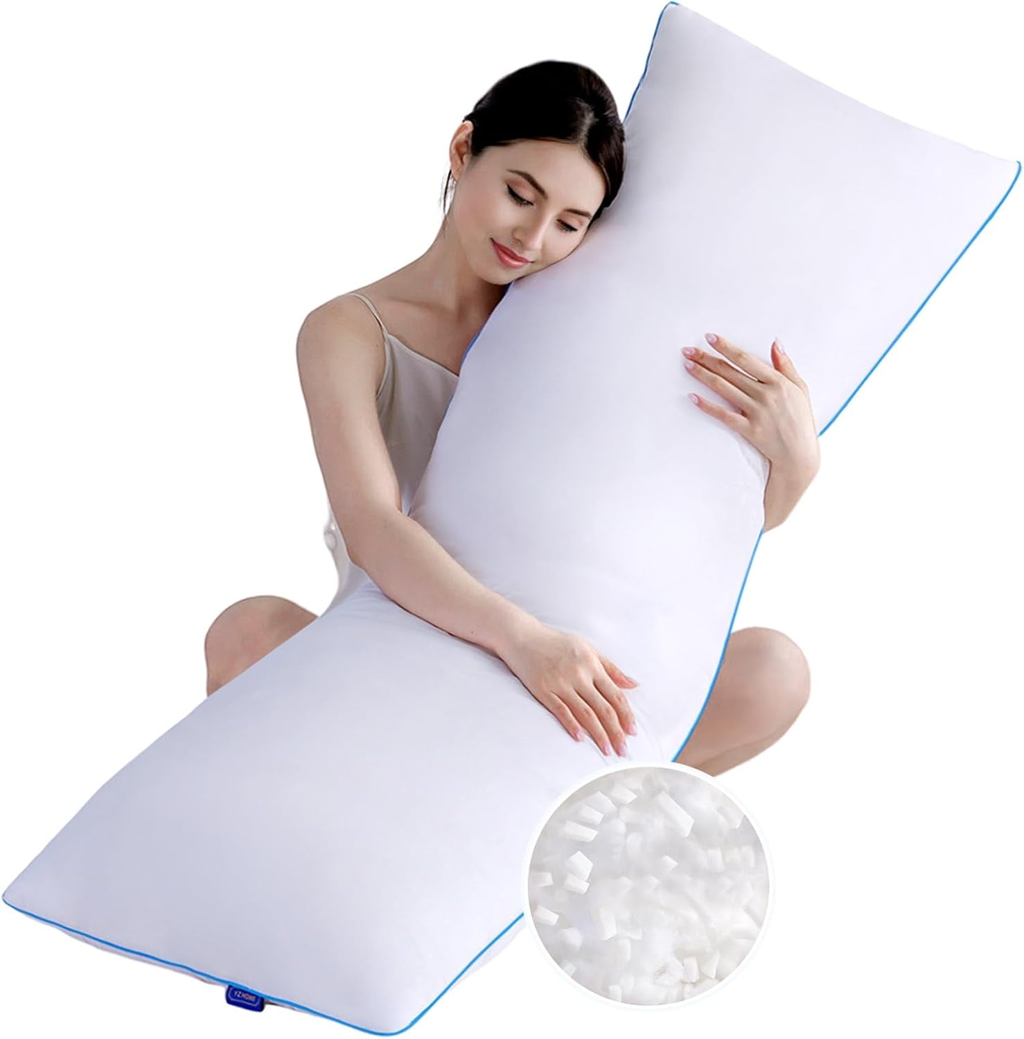 Memory Foam Body Pillow Insert - Full Body Pillow for Adults - Soft ...