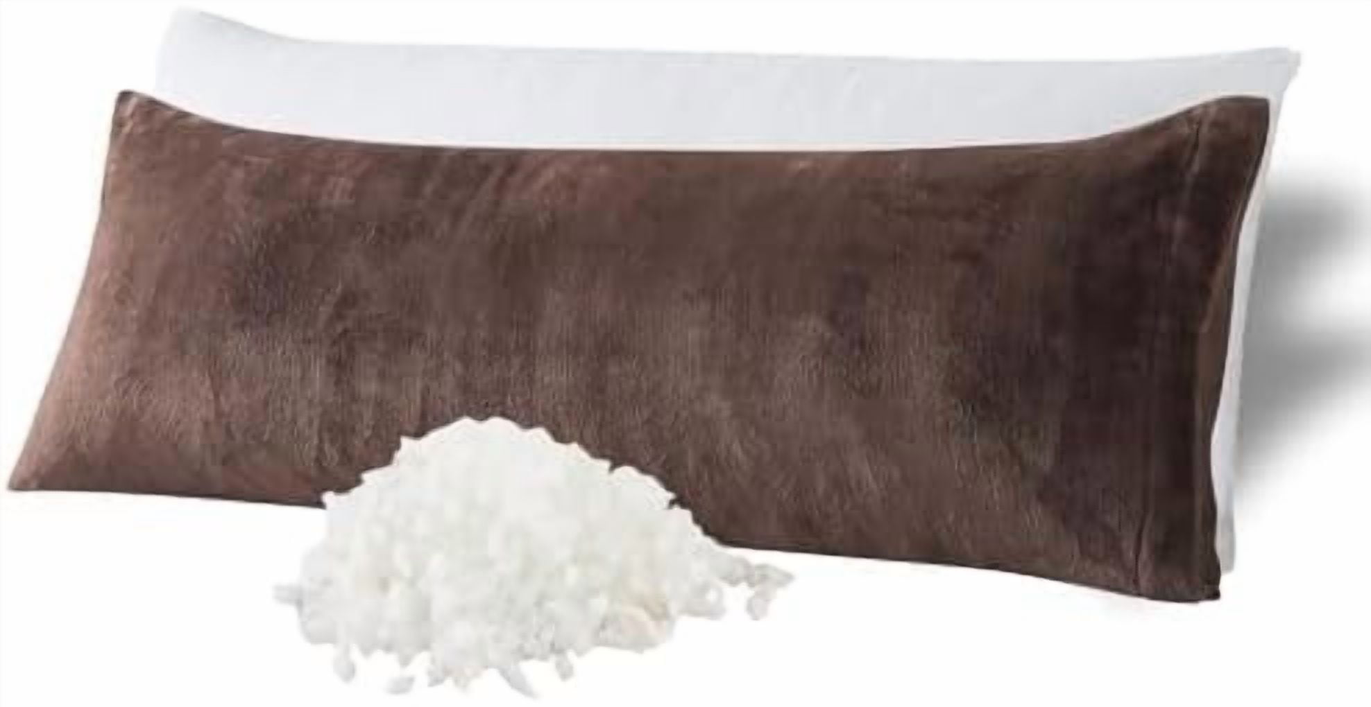 Memory Foam Body Pillow with Plush Fuzzy Cover, Full Body Pillow for ...