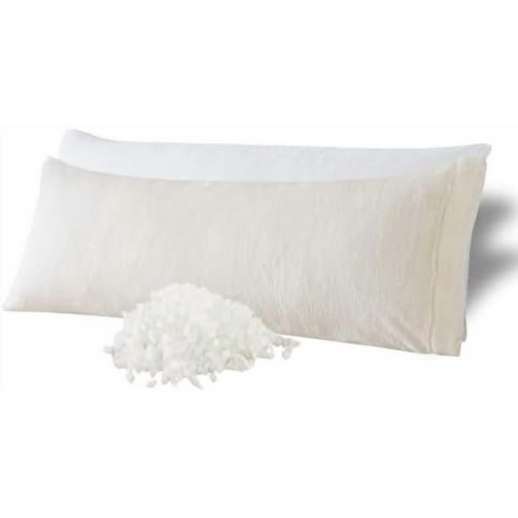 Memory Foam Body Pillow with Plush Fuzzy Cover, Full Body Pillow for ...