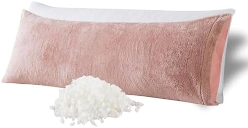 Memory Foam Body Pillow with Plush Fuzzy Cover, Full Body Pillow for ...
