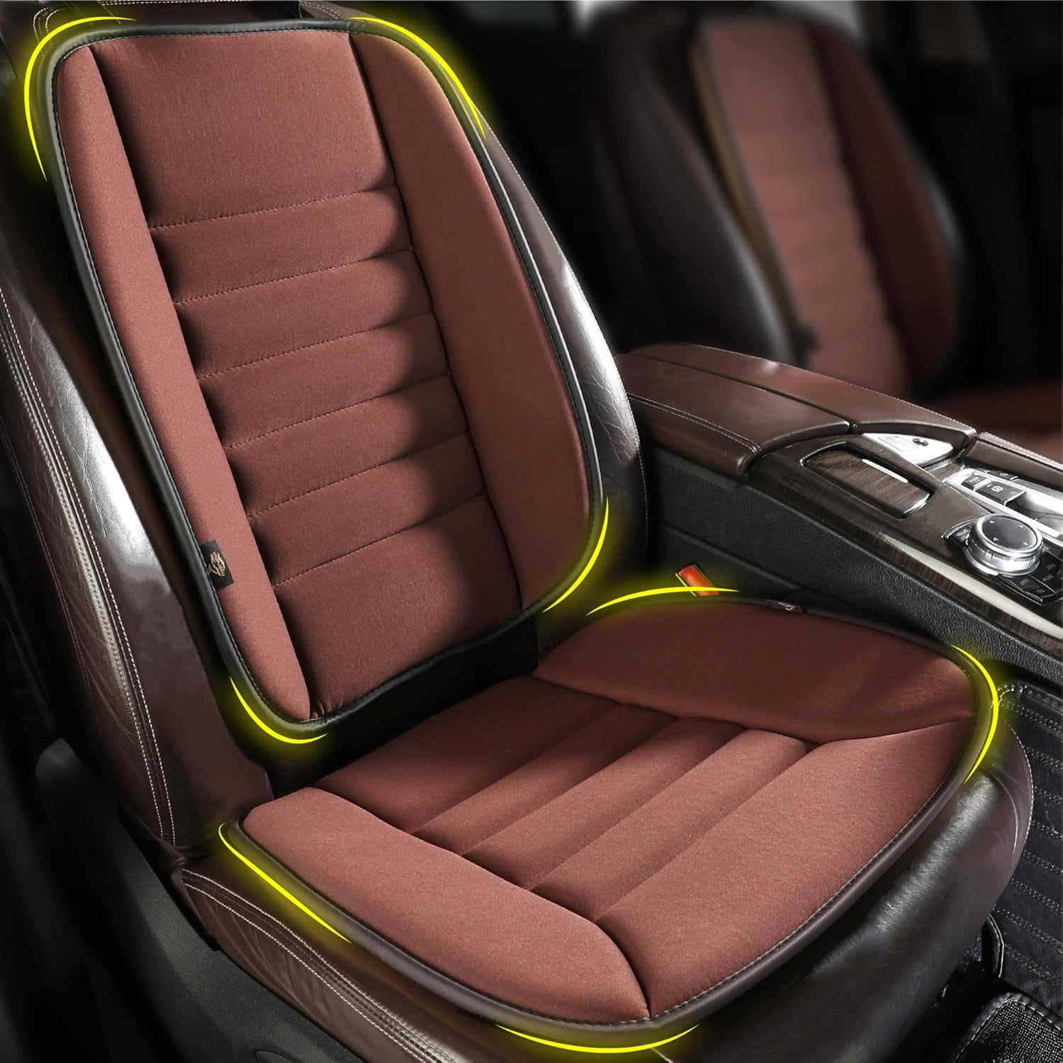 Memory Foam Car Seat Cushion with Back Support, 19"L x 1.2"W x 20"H ...