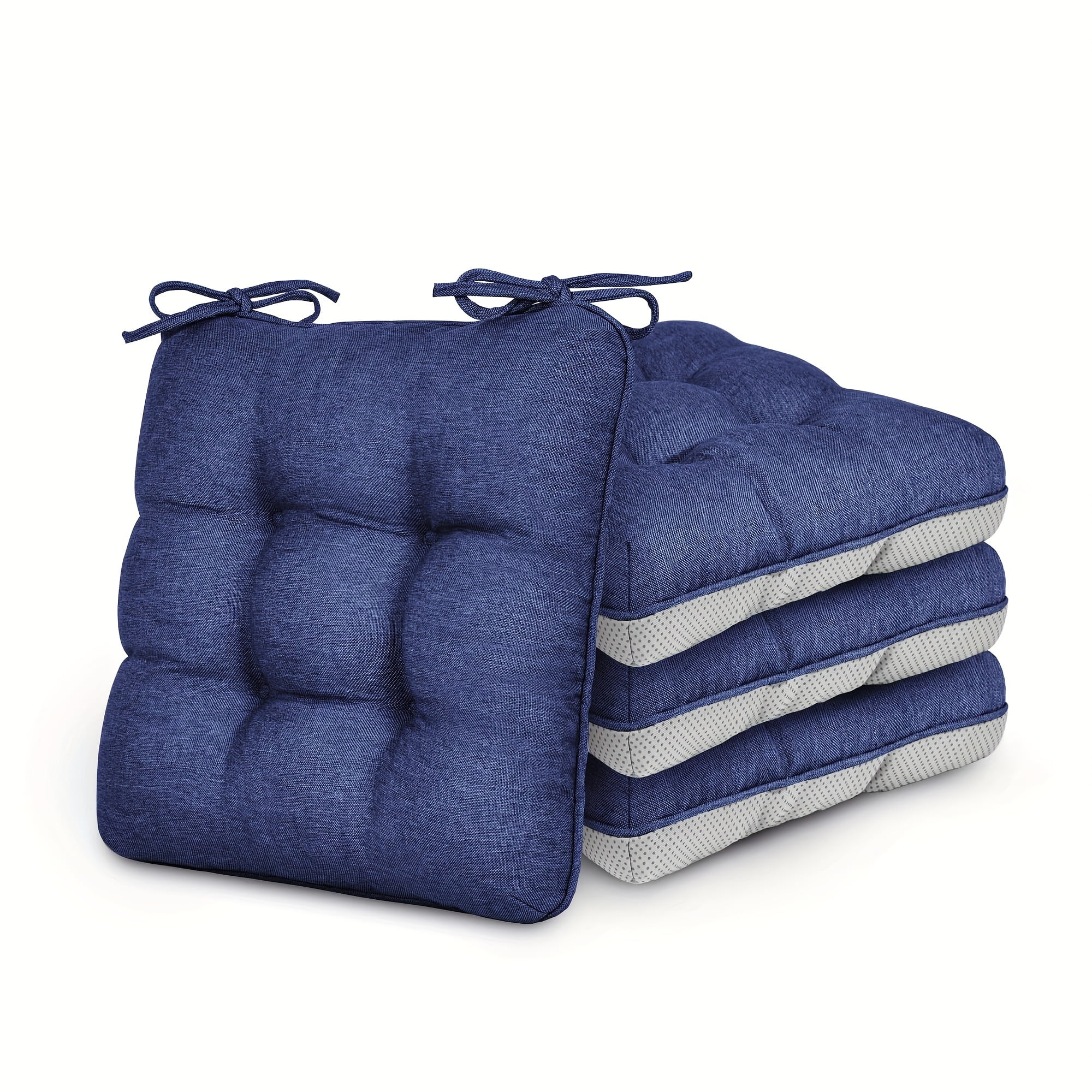 Memory Foam Chair Cushions Set Of 4, M L Size Available, Outdoor/Indoor ...