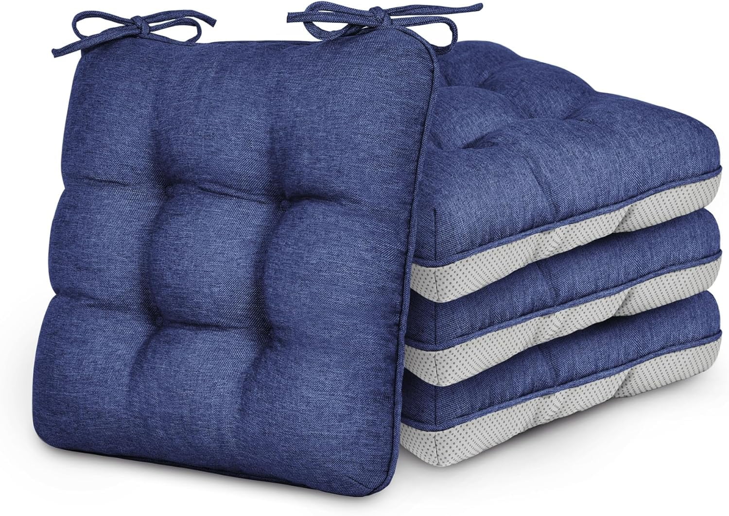 Memory Foam Chair Cushions Set of 4, Outdoor/Indoor Chair Pads for ...