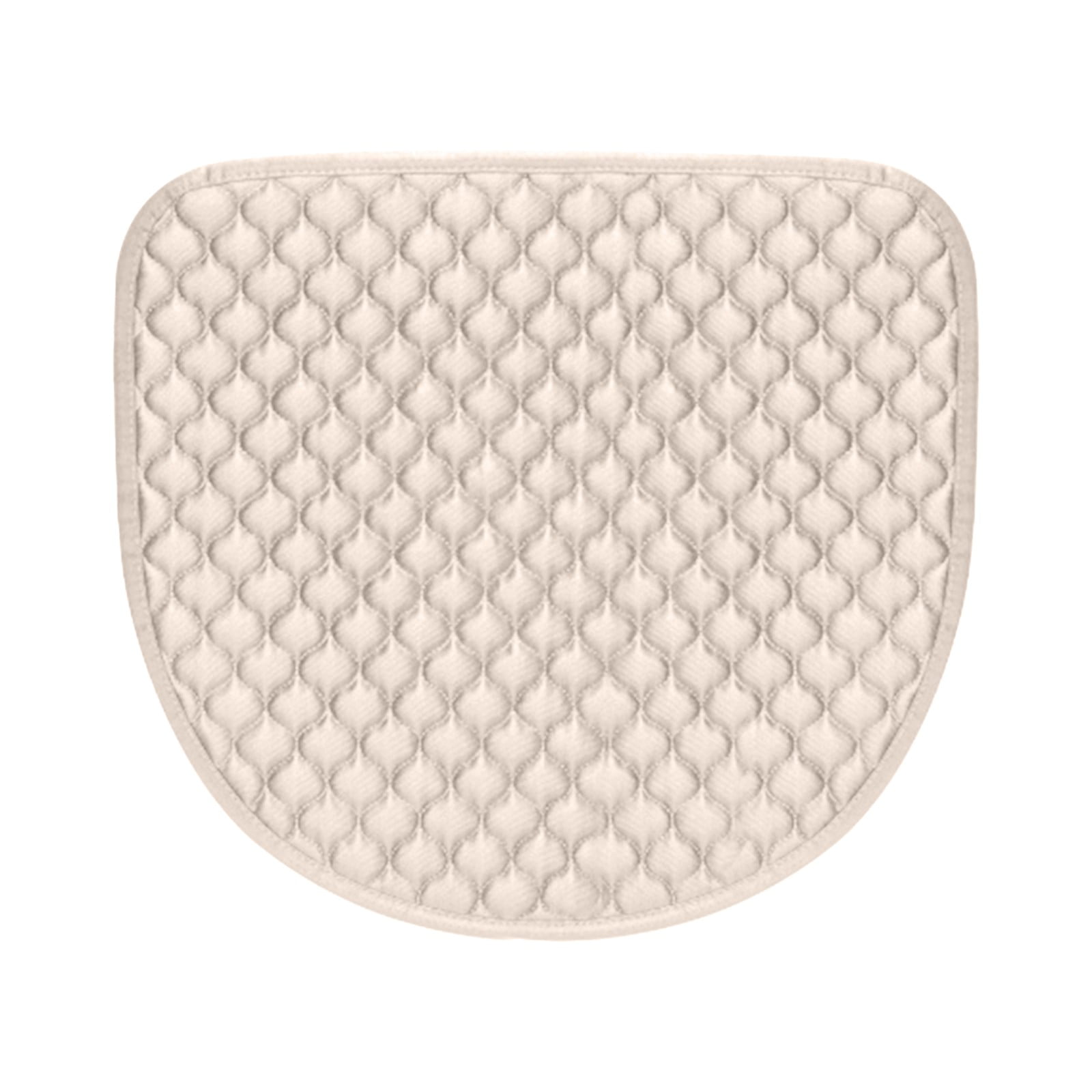 19.3x19.3in Beige Horseshoe Curved Dining Chair Cushion - Non-Slip ...