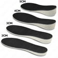 Memory Foam EVA Height Increase Templates Insole 2-5cm Breathable Ultra ...