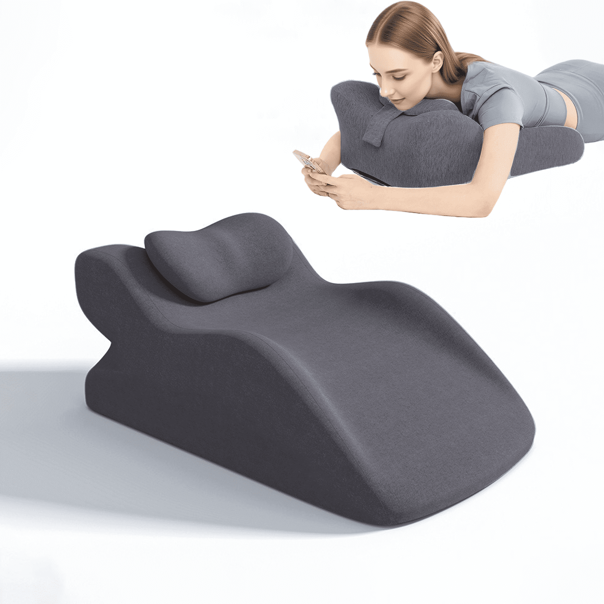 BINBANK Couples Intimacy Pillow – Ergonomic Memory Foam Wedge, Sweet ...