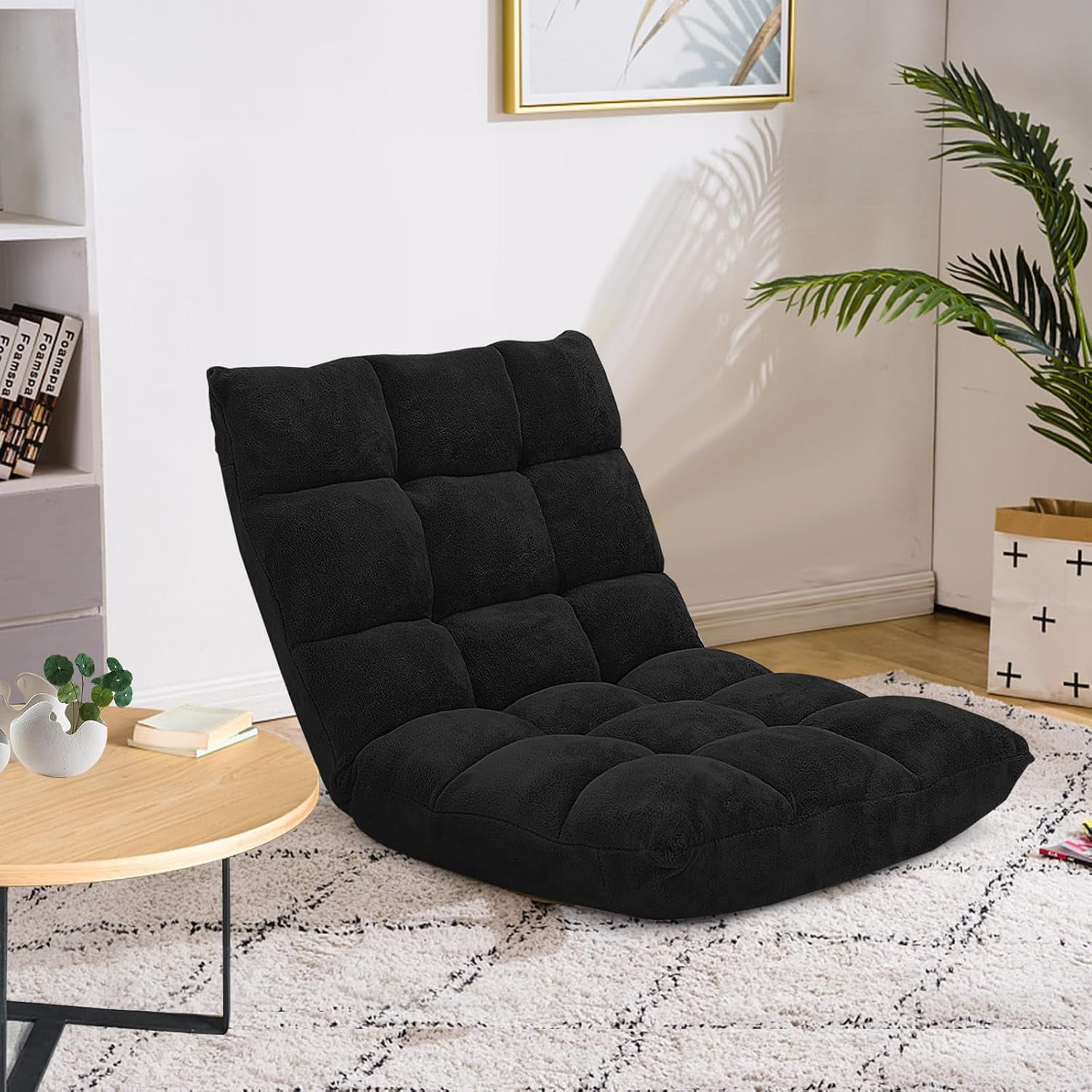 Memory Foam Floor Chair, 14-Poistion Adjustable Floor Reading Gaming ...
