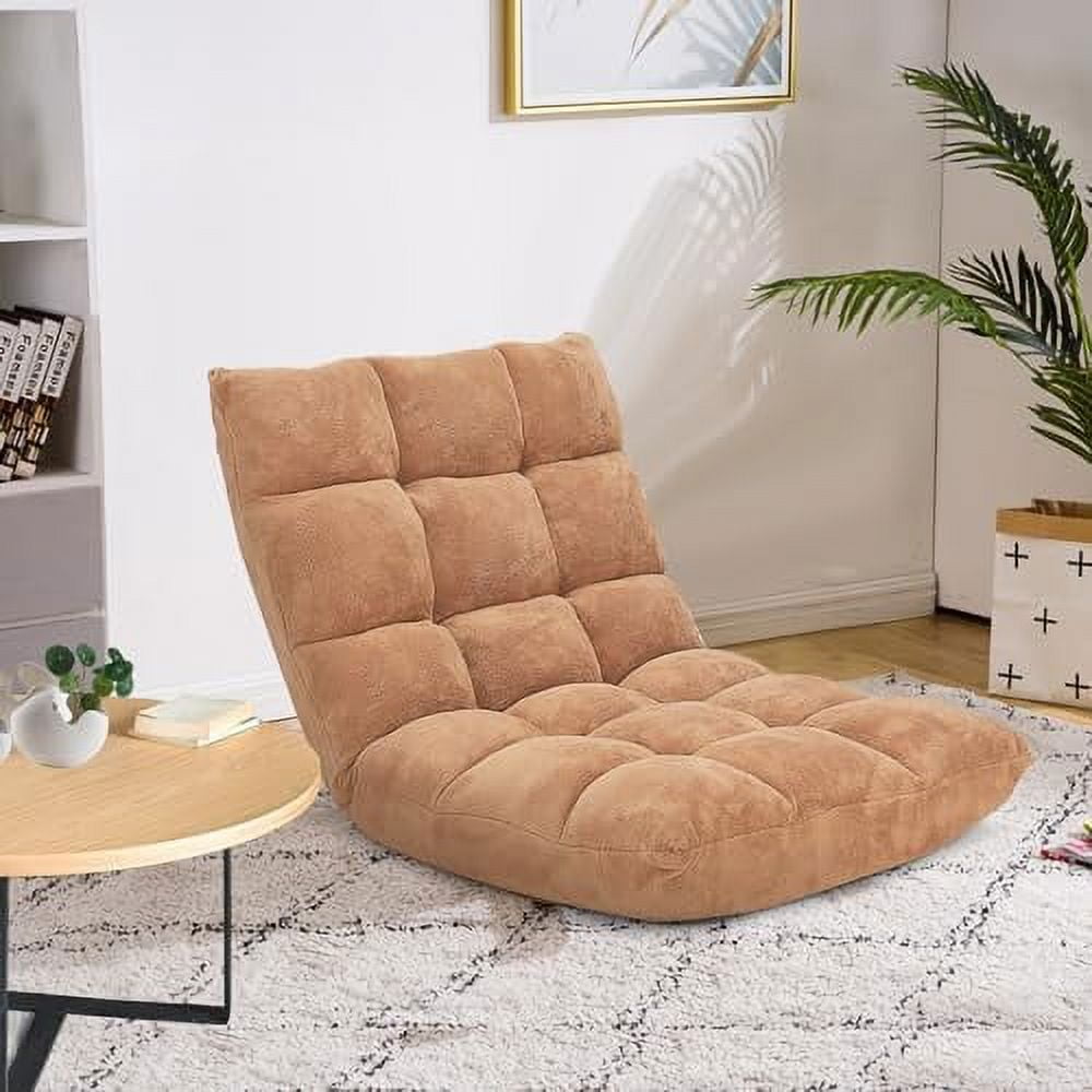 Memory Foam Floor Chair, 14-Poistion Adjustable Floor Reading Gaming ...