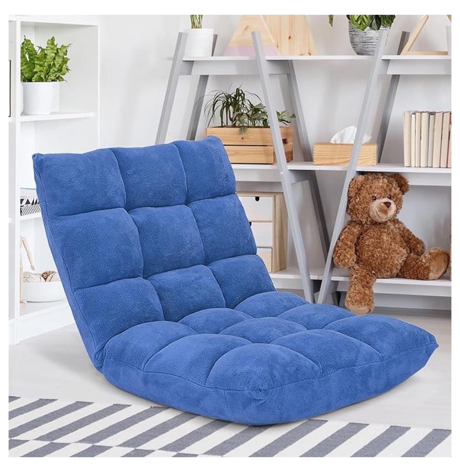 Memory Foam Floor Chair, 14-Poistion Adjustable Floor Reading Gaming ...