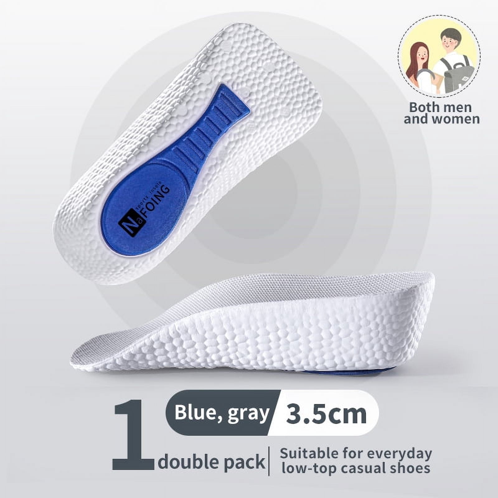 Memory Foam Height Increase Insoles for Men Women Shoes Flat Feet Arch ...