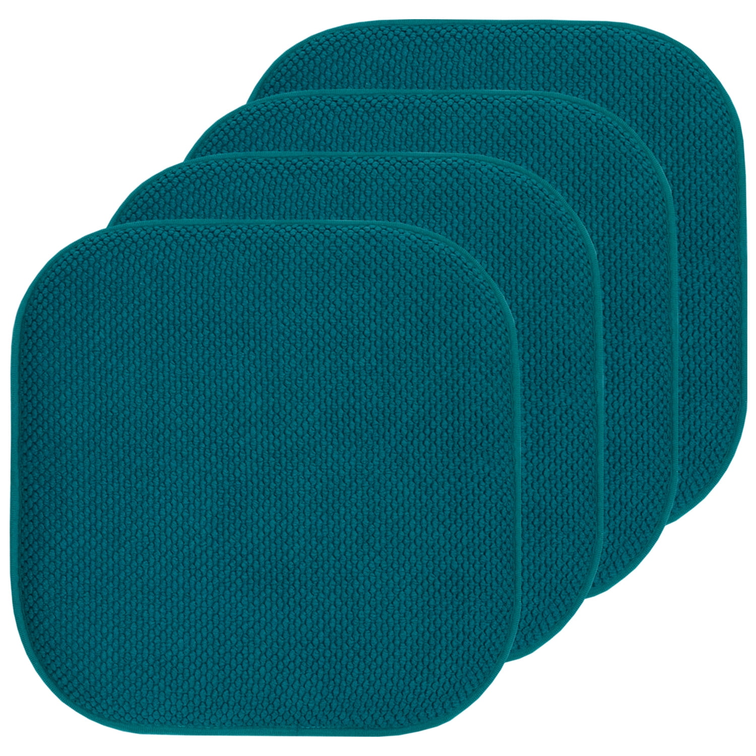 Memory Foam Honeycomb Non-Slip Back 16" x 16" Chair Cushion Pad 2, 4, 6 ...