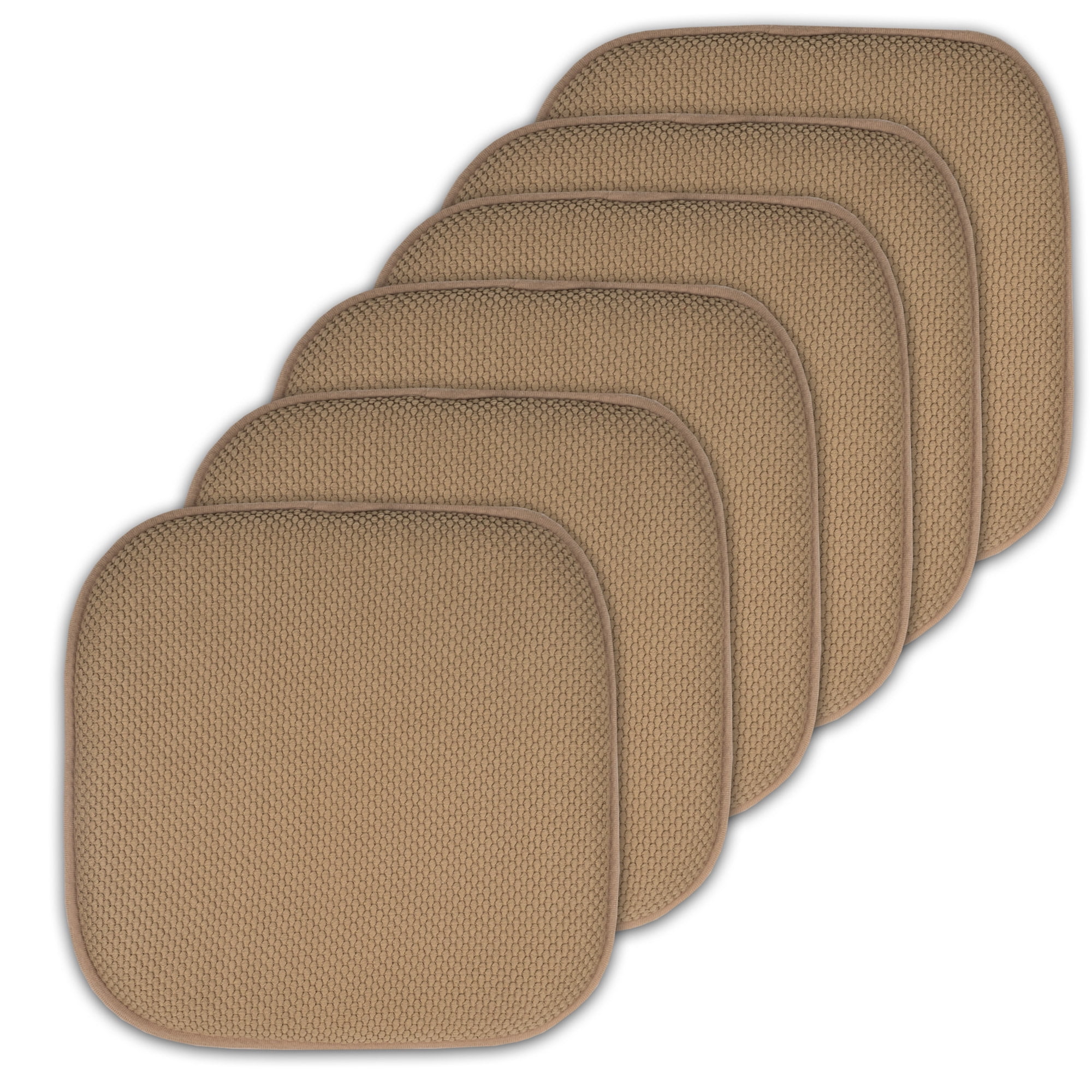 Memory Foam Honeycomb Non-Slip Back 16" x 16" Chair Cushion Pad 2, 4, 6 ...