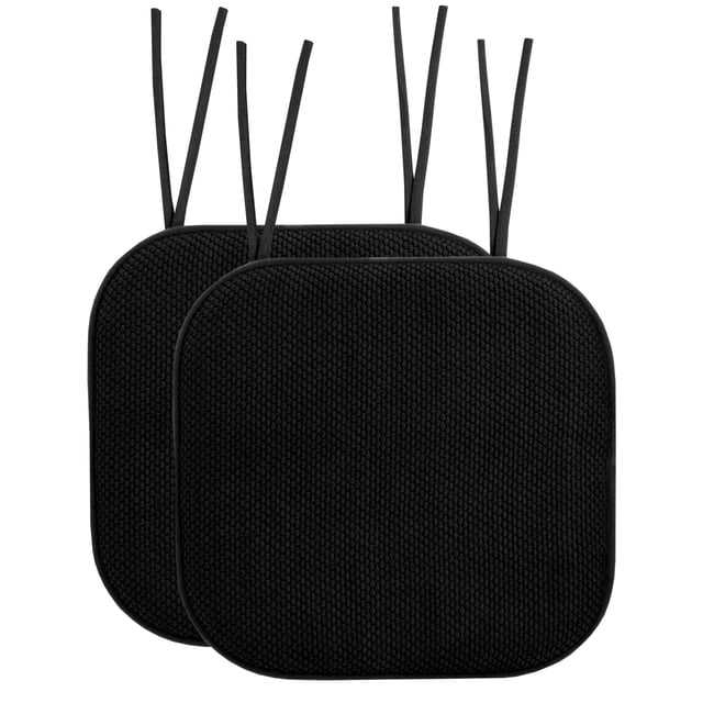 Memory Foam Honeycomb Non-Slip Back Chair Cushion Pad with Ties 2, 4, 6 ...
