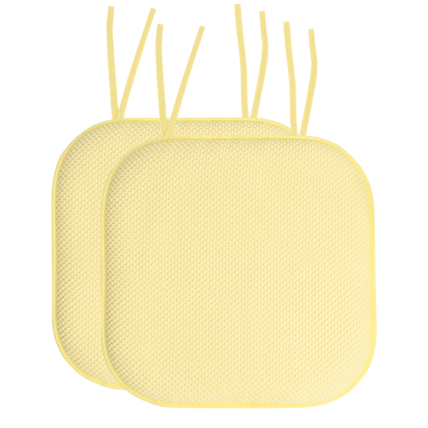 Memory Foam Honeycomb Non-Slip Back Chair Cushion Pad with Ties 2, 4, 6 ...