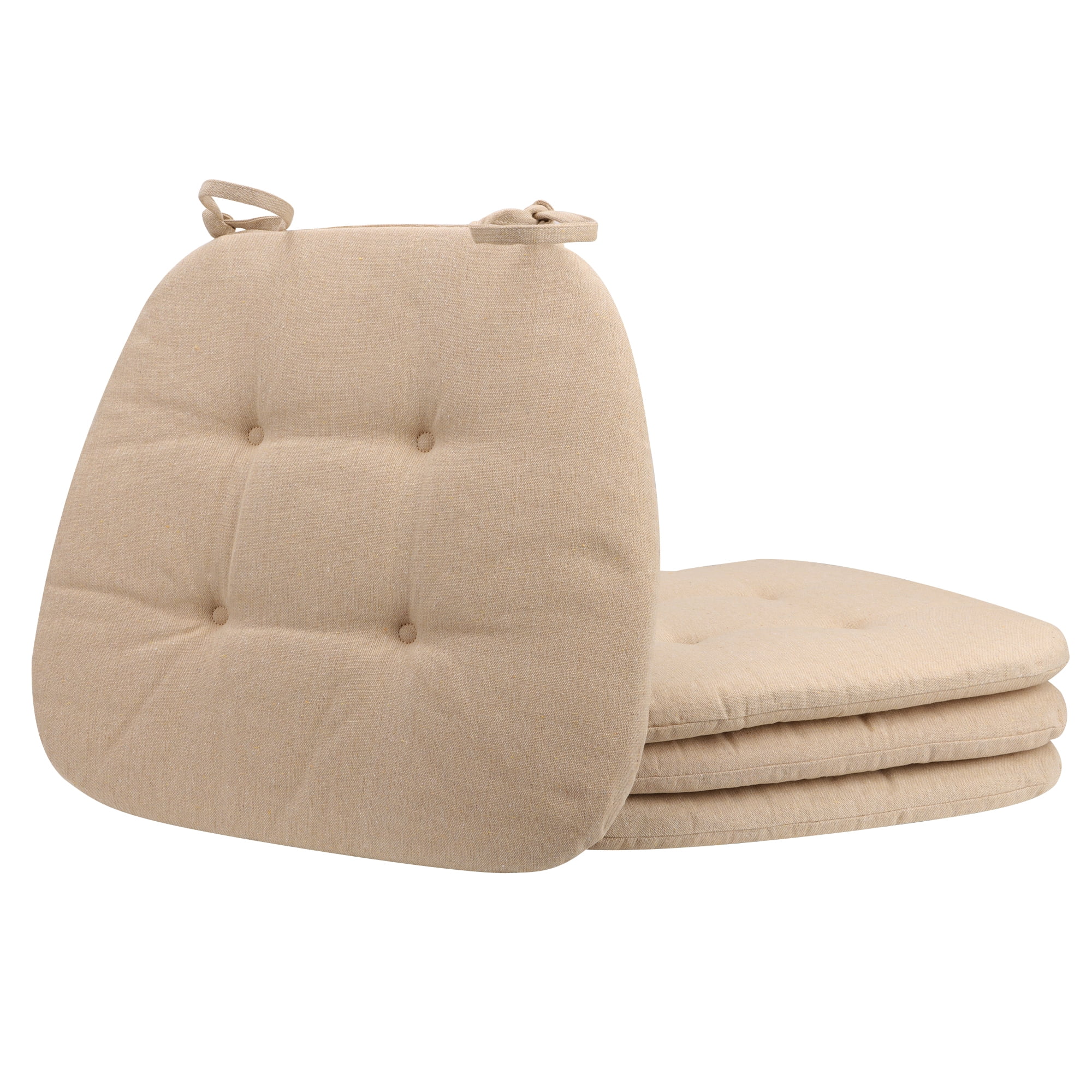 Memory Foam Kitchen Chair Pads with Ties, Indoor Chair Cushions for ...