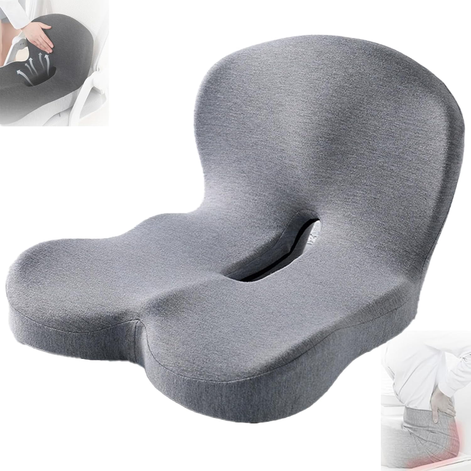 Memory Foam L-Shaped Integrated Seat Cushions, Back and Seat Cushion ...