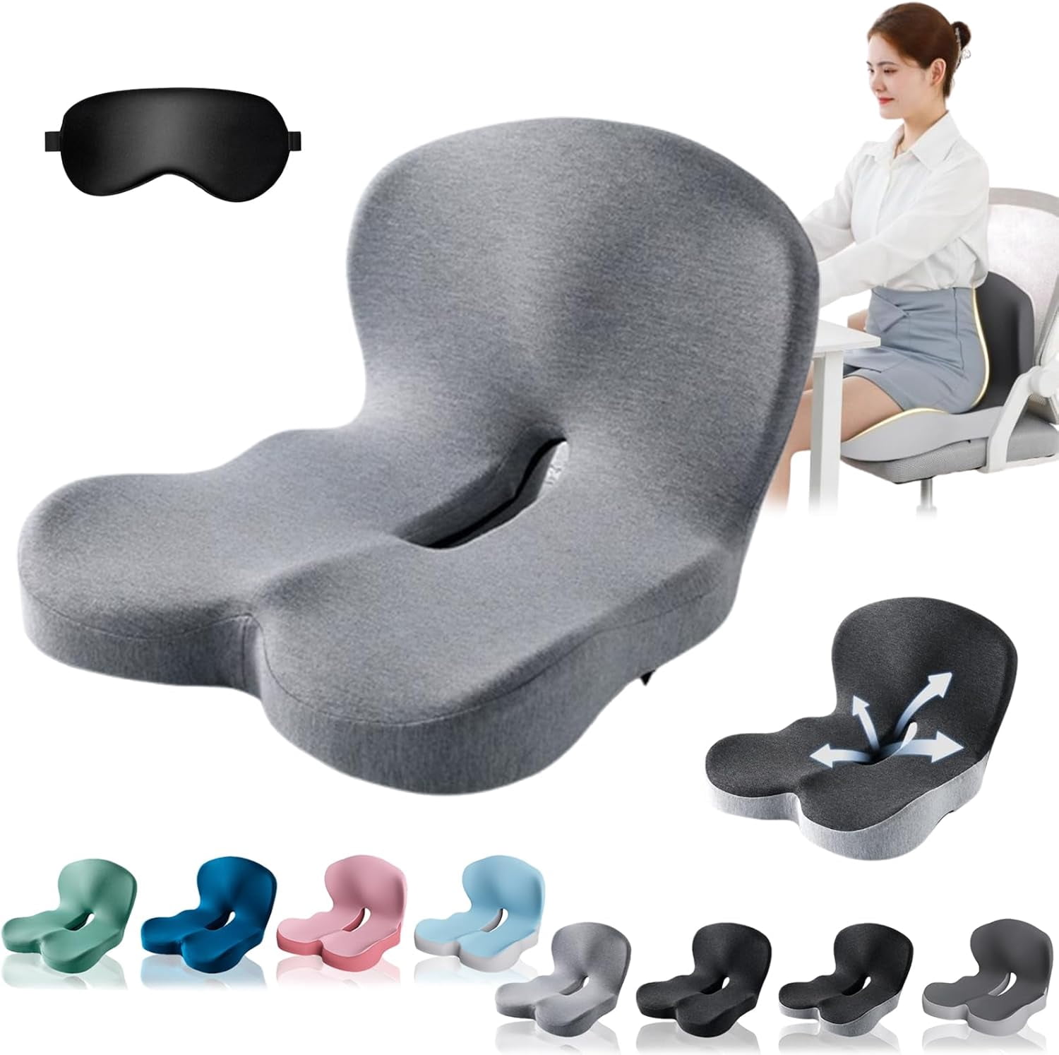 Memory Foam L-Shaped Integrated Seat Cushions, Seat Cushion, Reenly ...