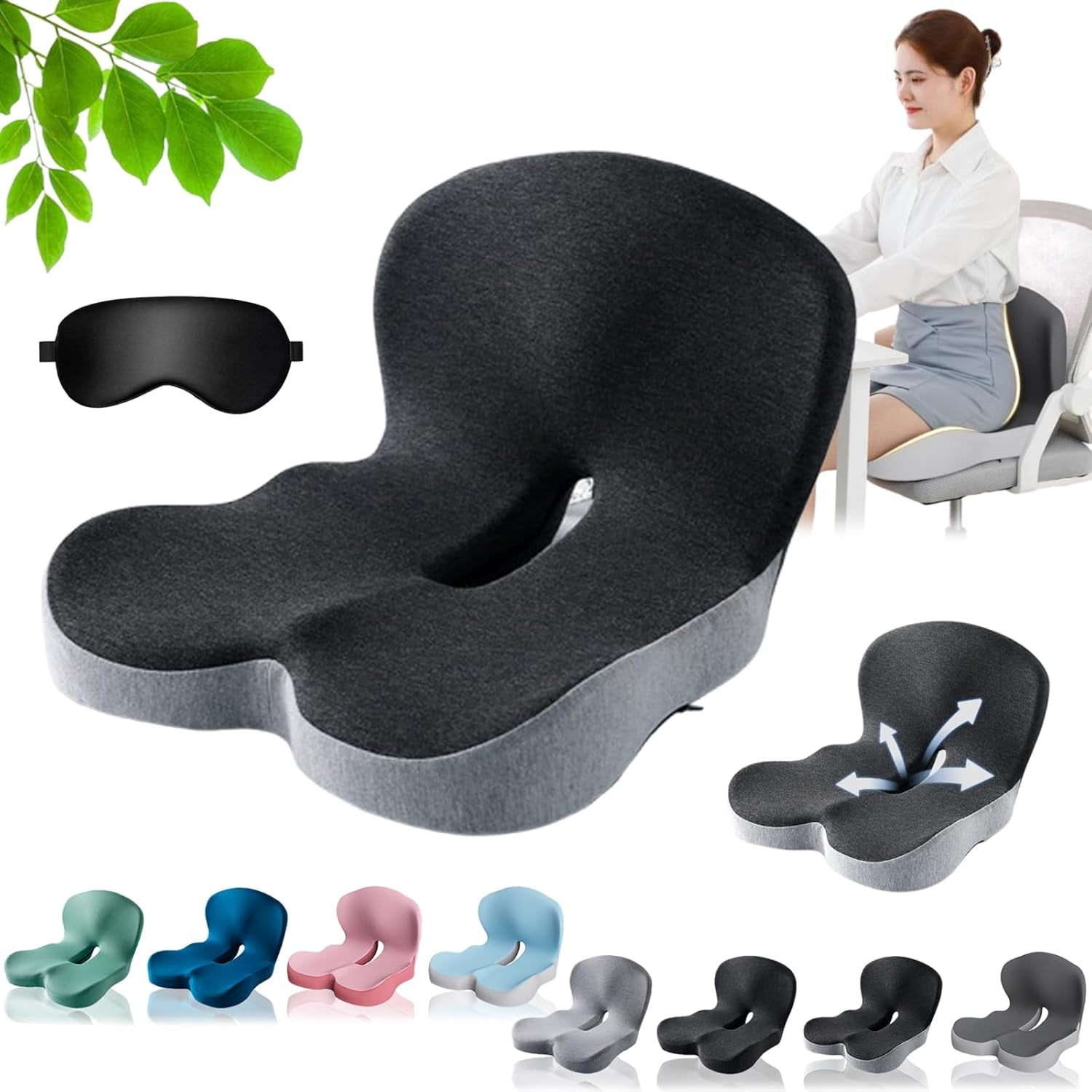 Memory Foam L-Shaped Integrated Seat Cushions, Seat Cushion, Reenly ...