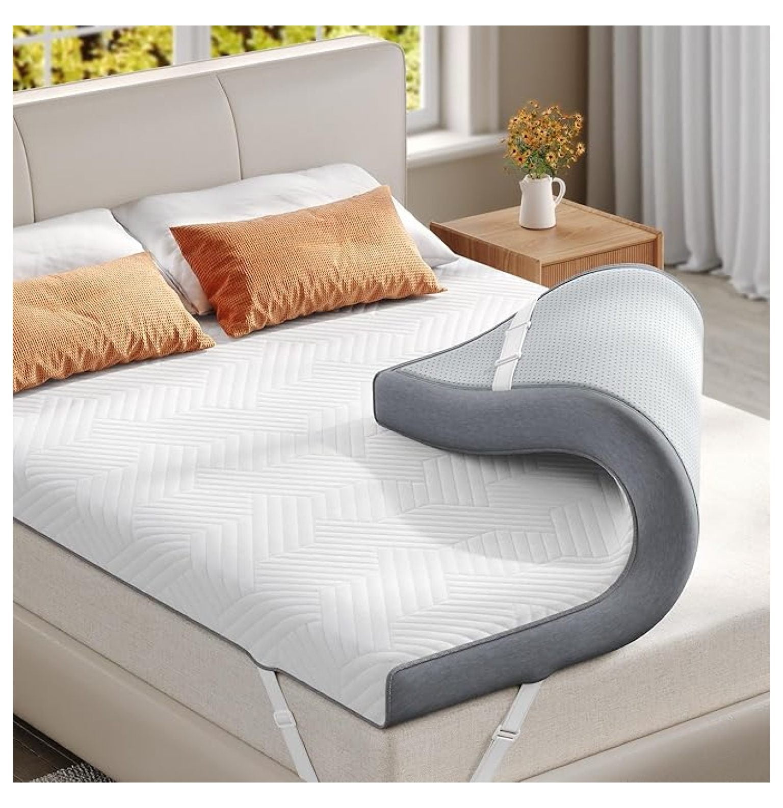 Memory Foam Mattress Topper,4 Inch Twin Mattress Topper Pressure Relief ...