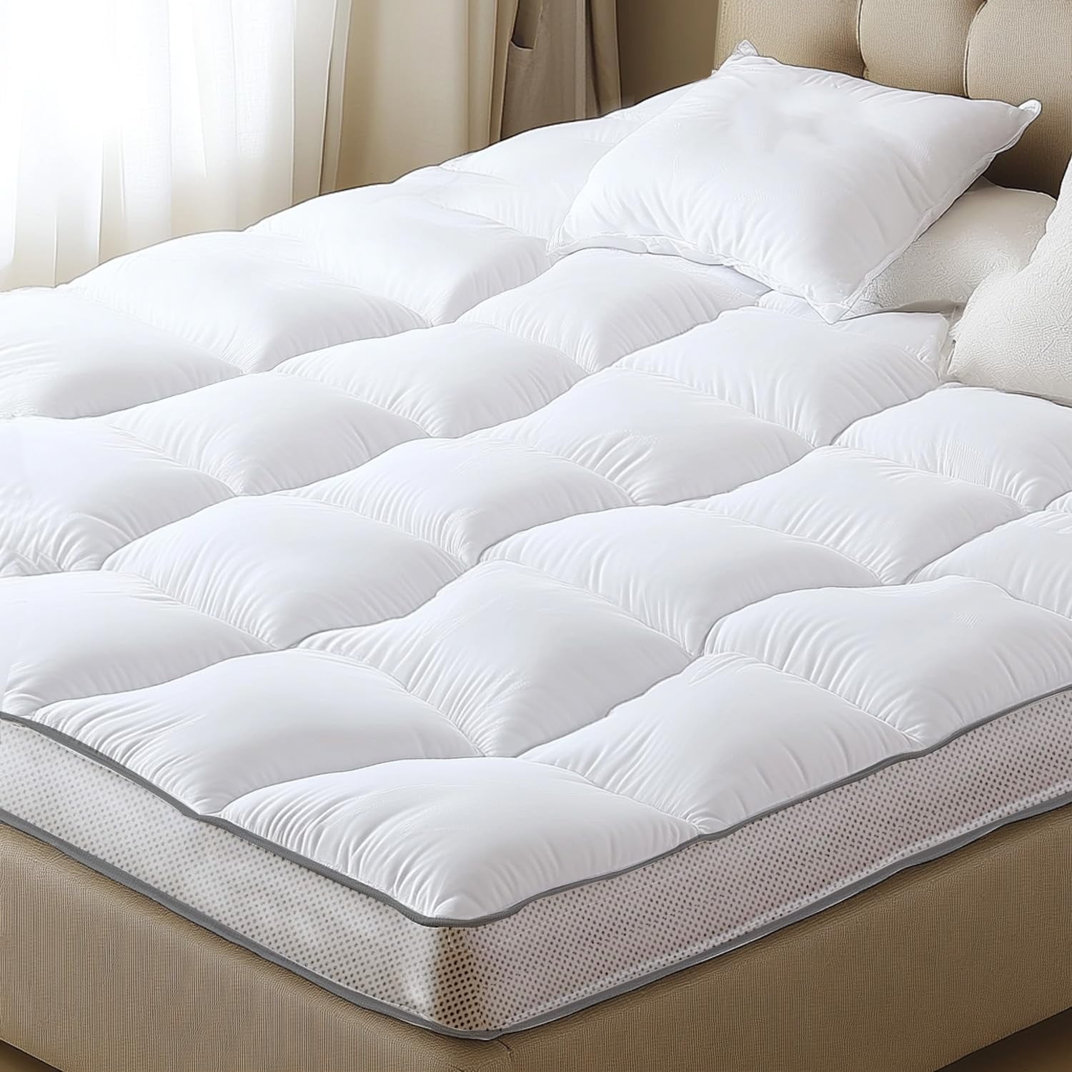 Memory Foam Mattress Topper California King, Pressure-Relieving Cooling ...