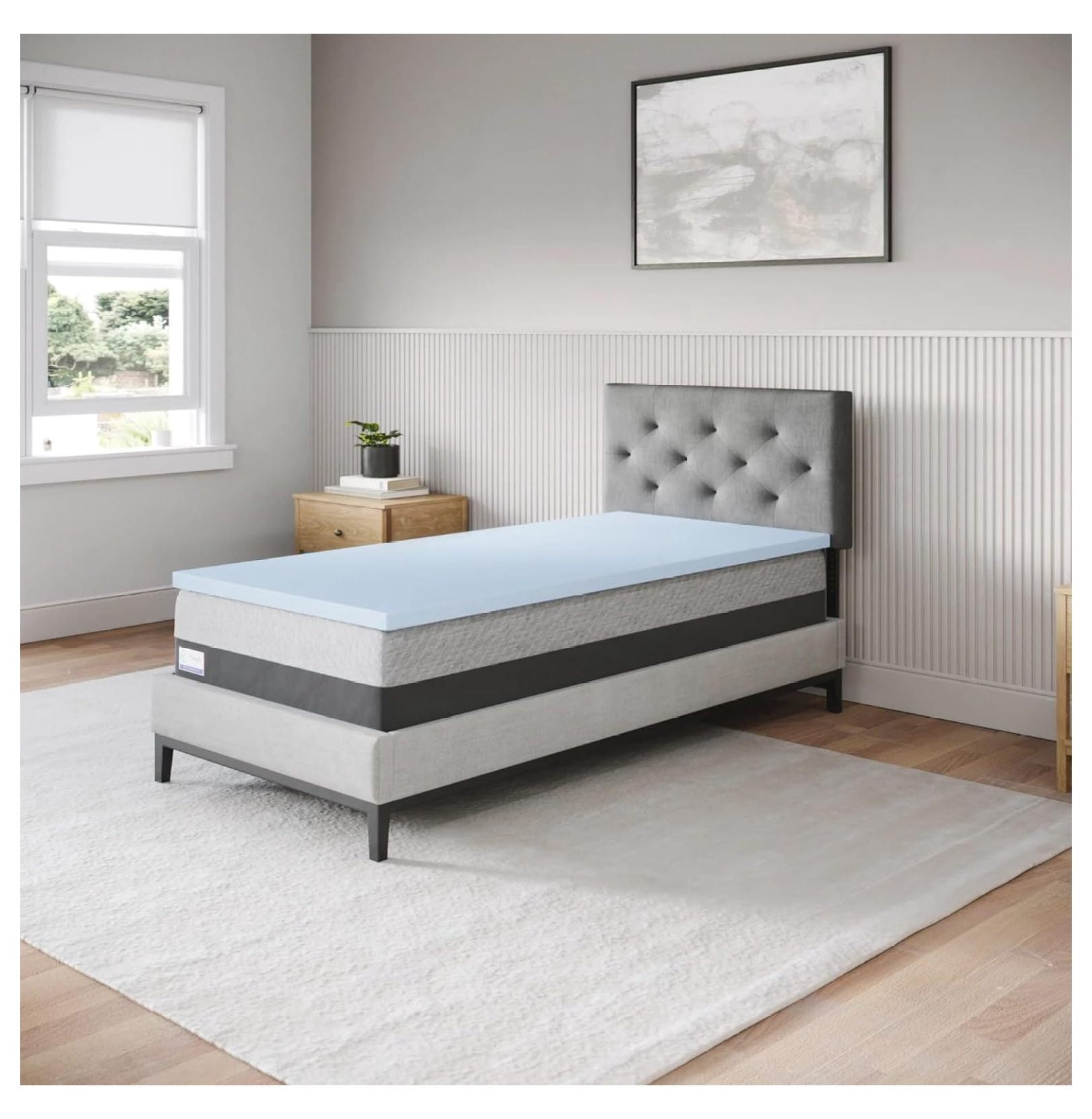 Memory Foam Mattress Topper, Cool Gel Infused, , 2 inch Medium Soft ...