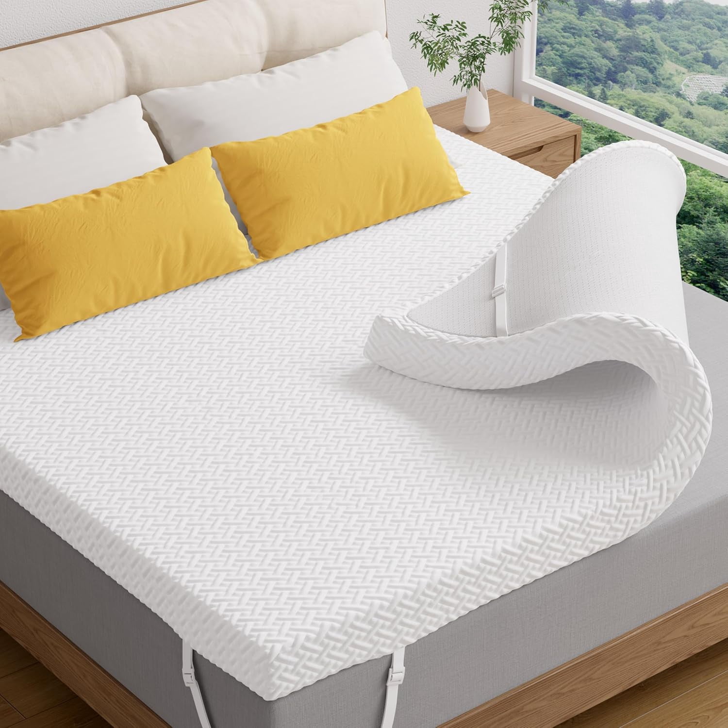 Memory Foam Mattress Topper Full Size, 3 Inch Gel Infused Cooling ...