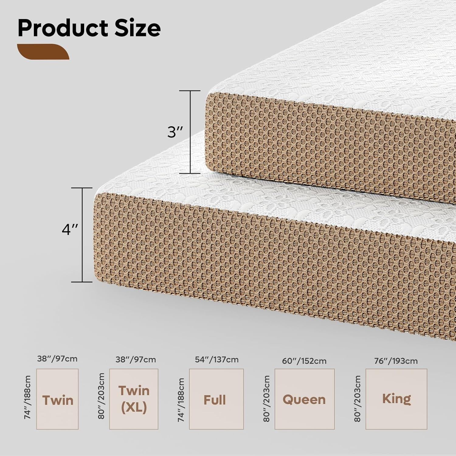 Memory Foam Mattress Topper - Gel Mattress Topper with Chamomile ...