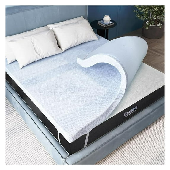 Memory Foam Mattress Topper, Infused Memory Foam, Plush and Supportive ...