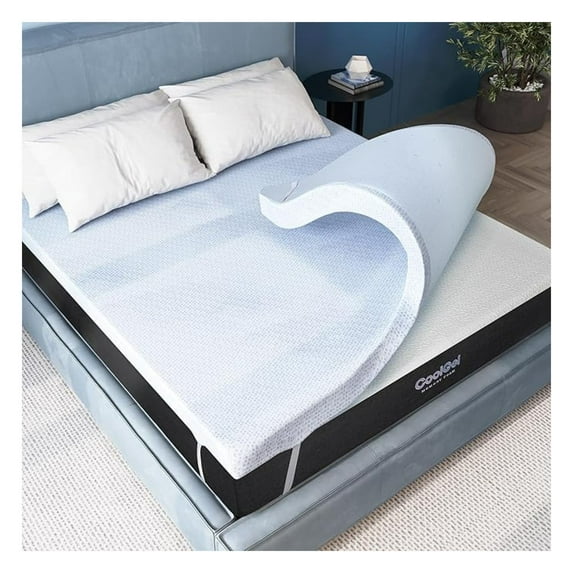 Memory Foam Mattress Topper, Infused Memory Foam, Plush and Supportive ...