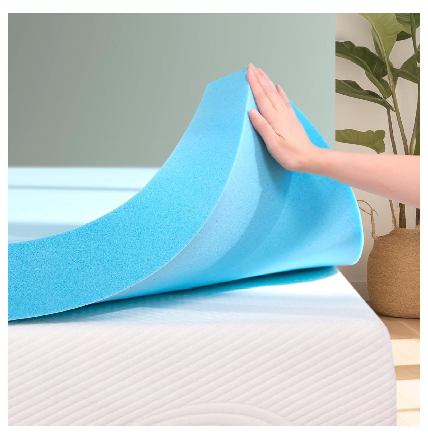 Memory Foam Mattress Topper, Pressure Relief California King 2 Inch ...