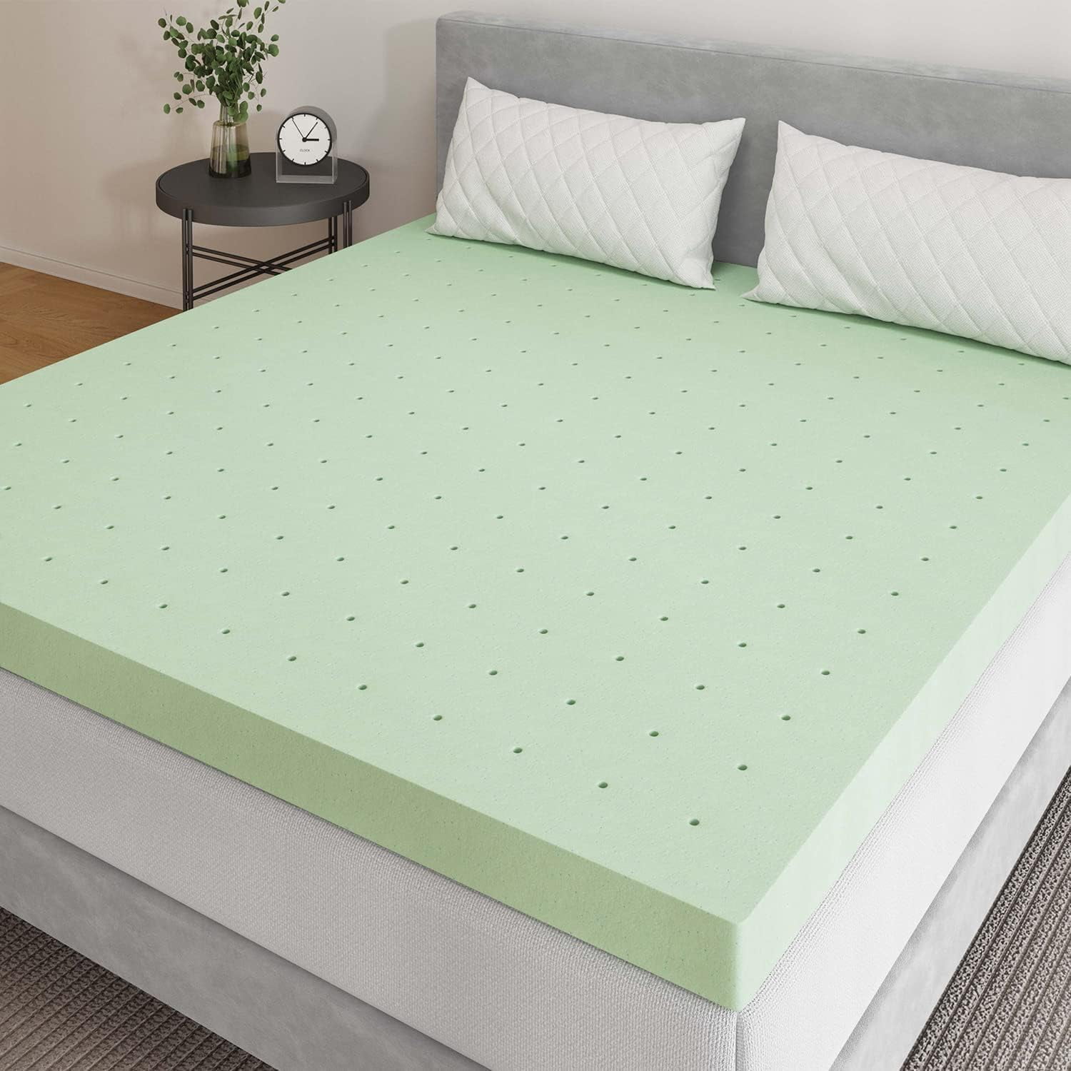 Memory Foam Mattress Topper Queen - 2 Inch Cooling Gel Infused Memory ...