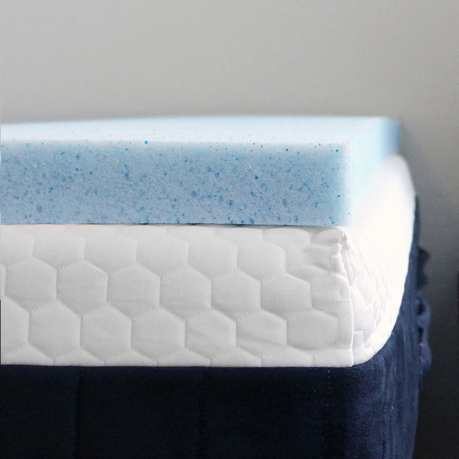 Memory Foam Mattress Topper Queen, 3 Inch Memory Foam Bed Topper for ...
