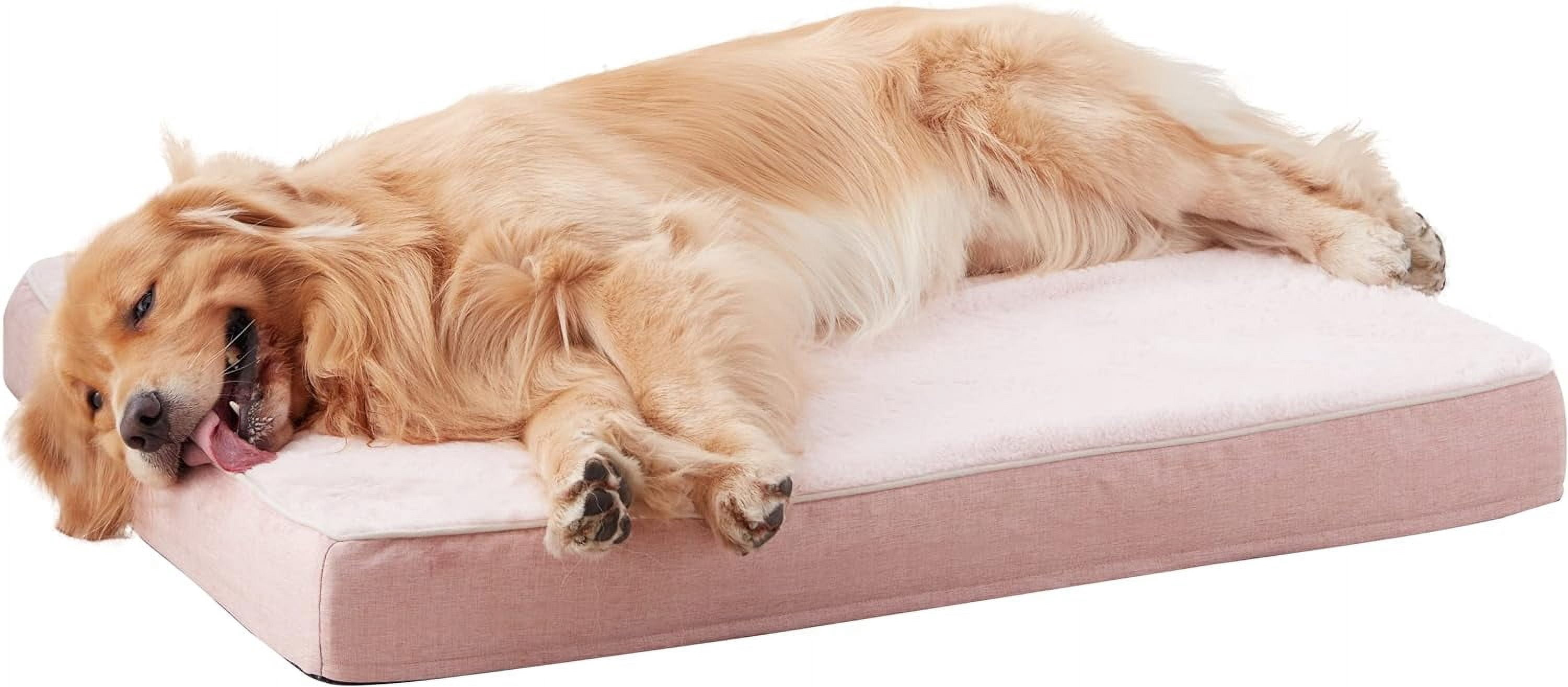 Memory Foam Orthopedic Large Dog Bed, Washable Dog Bed for Crate with ...
