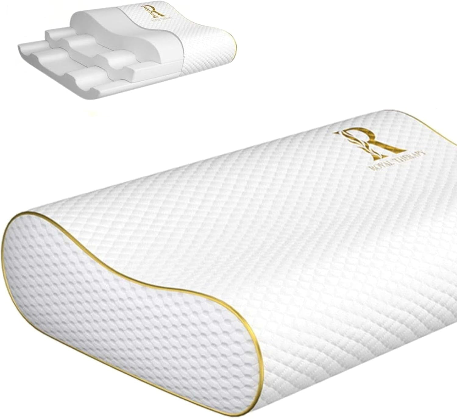 Memory Foam Pillow, Queen Neck Pain Relief, Contour Cervical Pillow ...