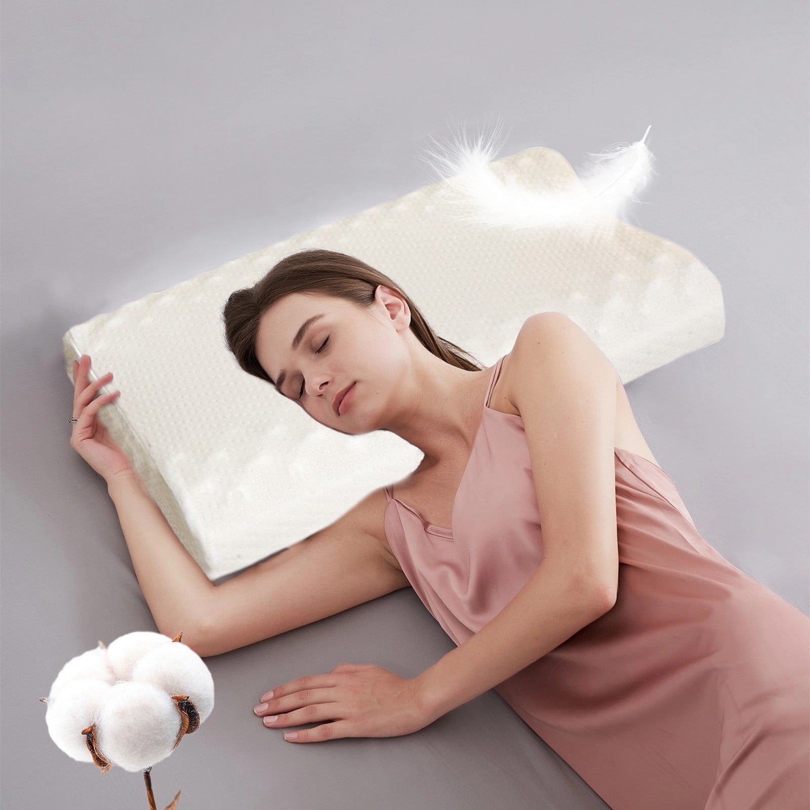 Memory Foam Pillow for Neck Pain Relief | Ergonomic Cervical Pillow for ...