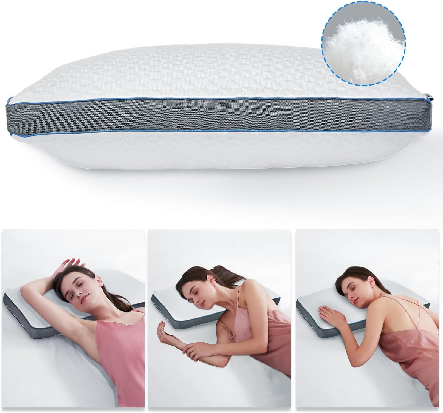 Memory Foam Pillows, Cervical Pillow for Neck and Shoulder Pain Relief ...