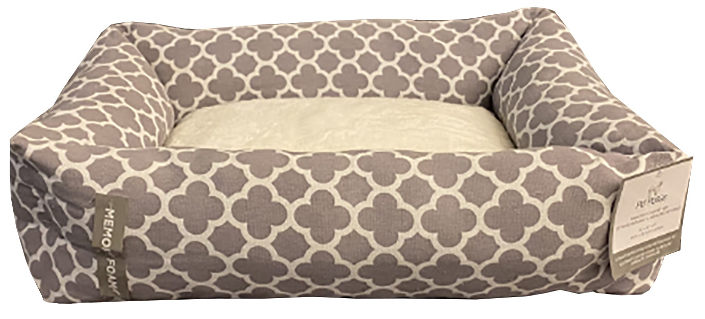 Memory Foam Rectangle Bed With Sherpa Lining, Vanilla Ice - Walmart.com