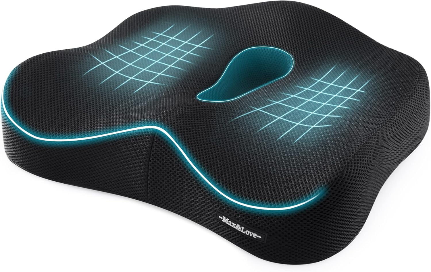 Memory Foam Seat Chair Cushion for Relieves Back Sciatica Pain Tailbone ...