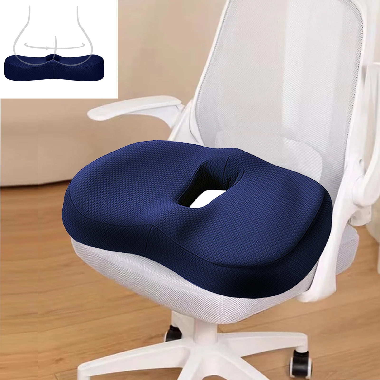 HQinX Memory Foam Seat Cushion, 30x40x7cm, Tailbone Relief, Sciatica ...