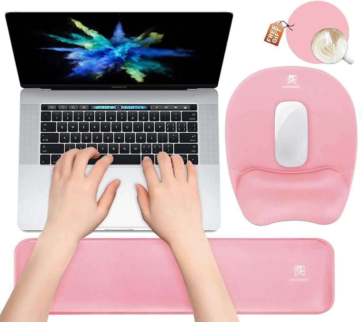 Memory Foam Set Wrist Rest Pad & Mouse Wrist Rest Support,Ergonomic ...