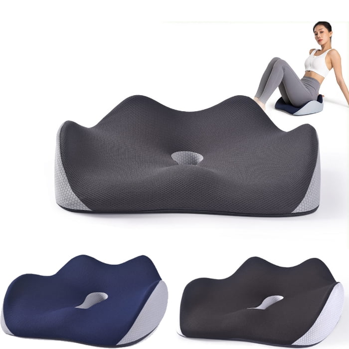 Memory Foam Sit Bone Relief Seat Cushion for Butt Lower Back Hamstrings ... Memory Foam Sit Bone Relief Seat Cushion for Butt Lower Back Hamstrings ...