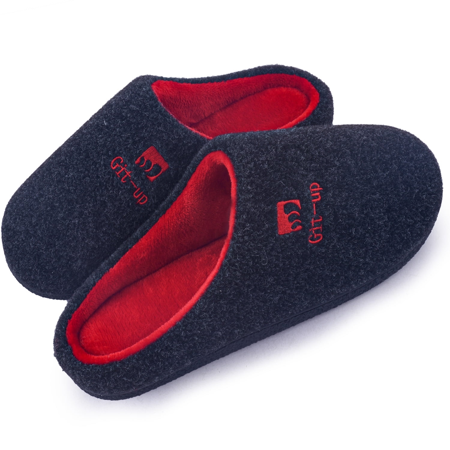 Git-up Memory Foam Slippers for Adults, Indoor/Outdoor, Anti-Skid, Felt ...