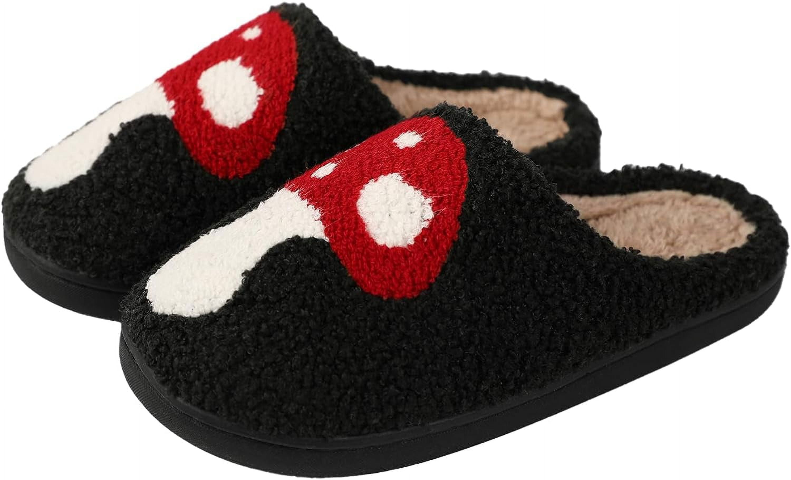 Memory Foam Slippers for Womens Mens Plush Warm Spooky Lantern Cute ...