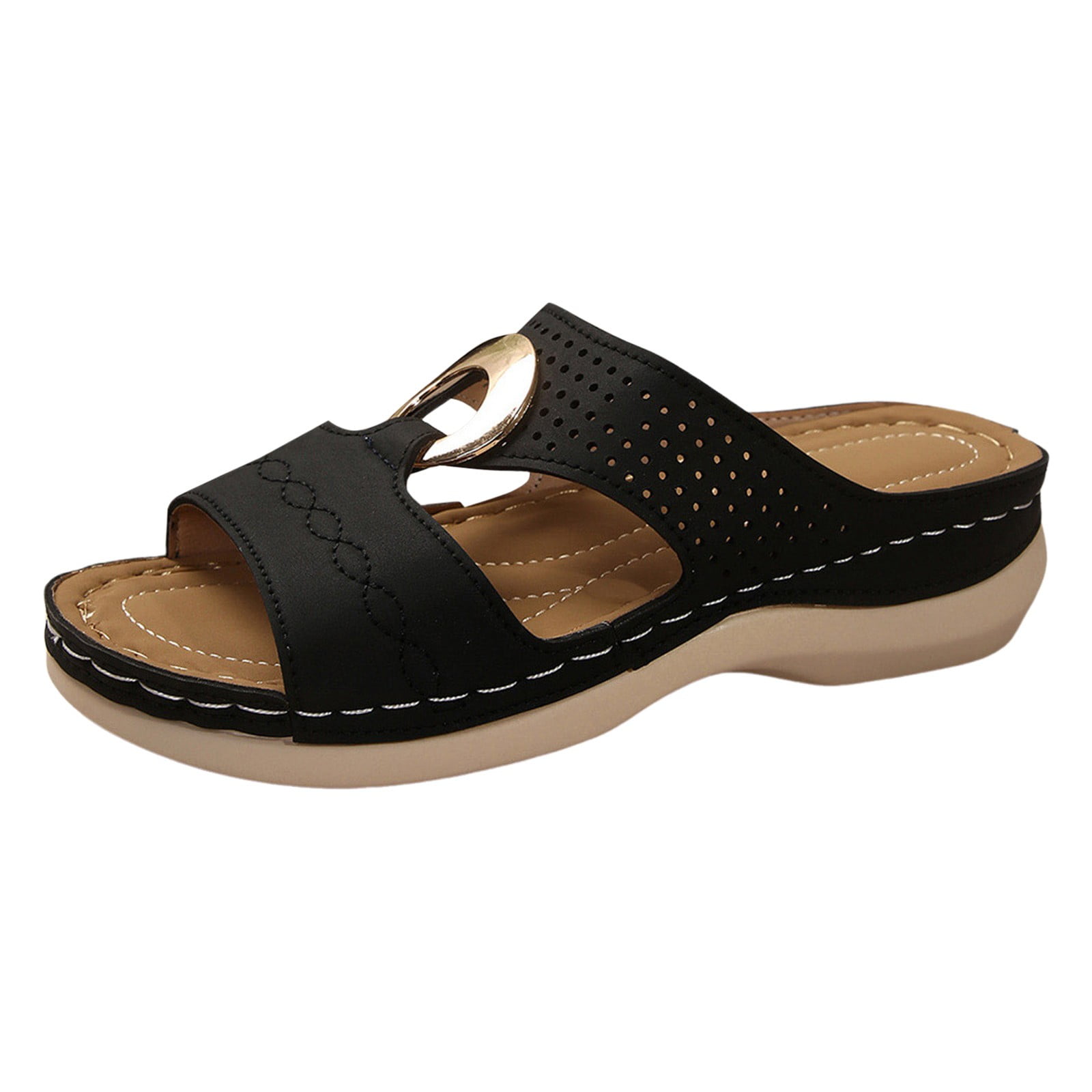 Memory Foam Thick Platform Sandals Women - 2025 Trendy Hollow Slingback ...