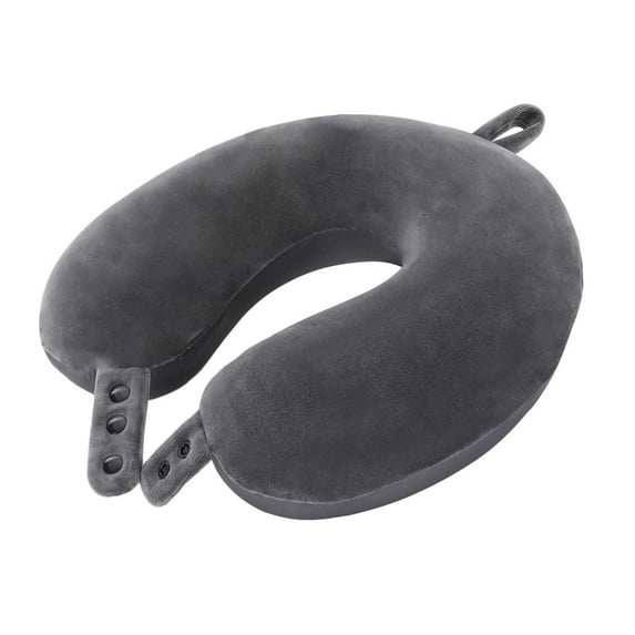 Memory Foam Travel Neck Pillow for Airplane Car and Train Head Support ...