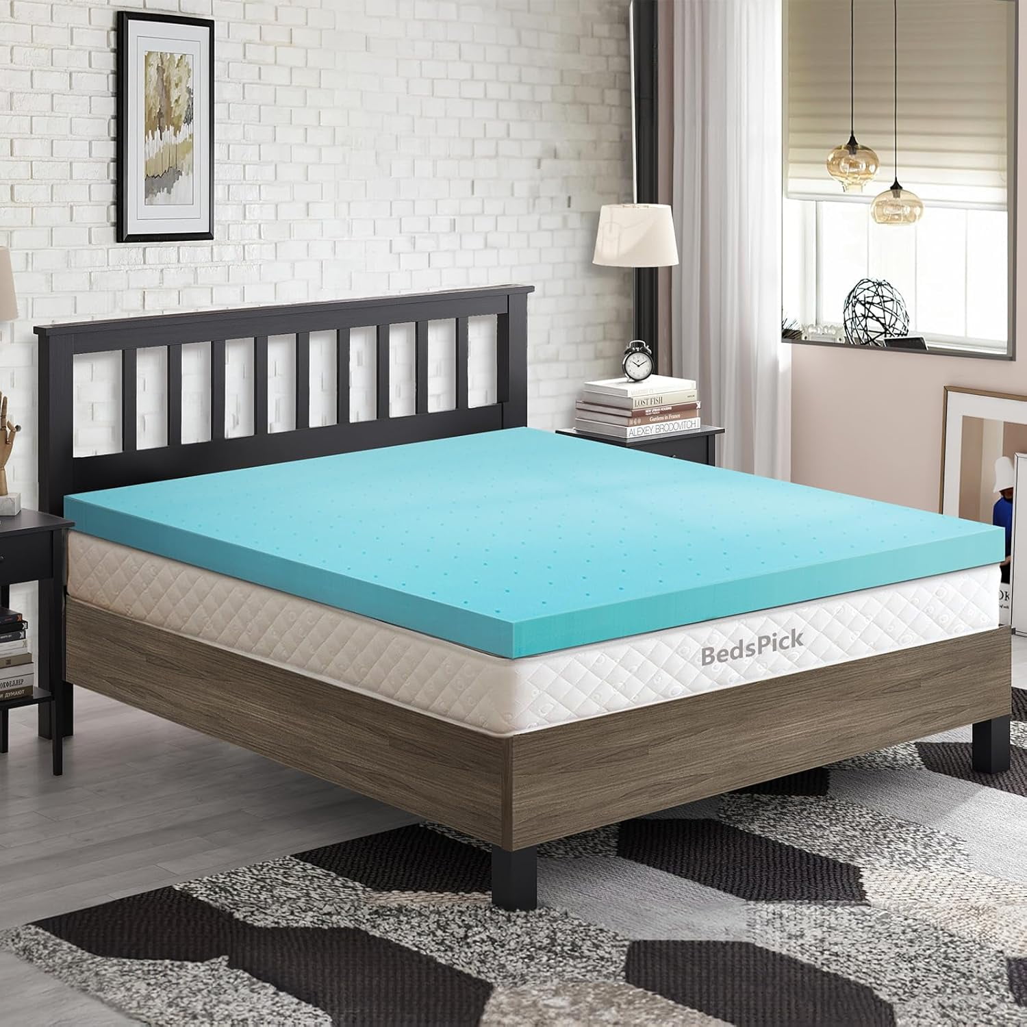 Memory Foam Twin XL Mattress Topper 2 inch,Gel Infused Memory Foam ...
