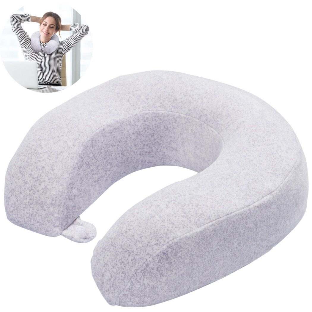 Memory Foam U-shaped Neck Pillow, Adult Travel Portable Neck Pillow, U ...